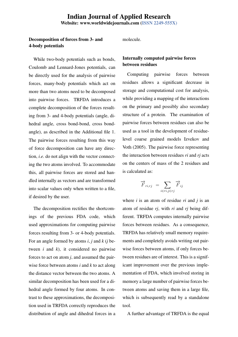 Indian Journal of Applied Research Template - World Wide Journals