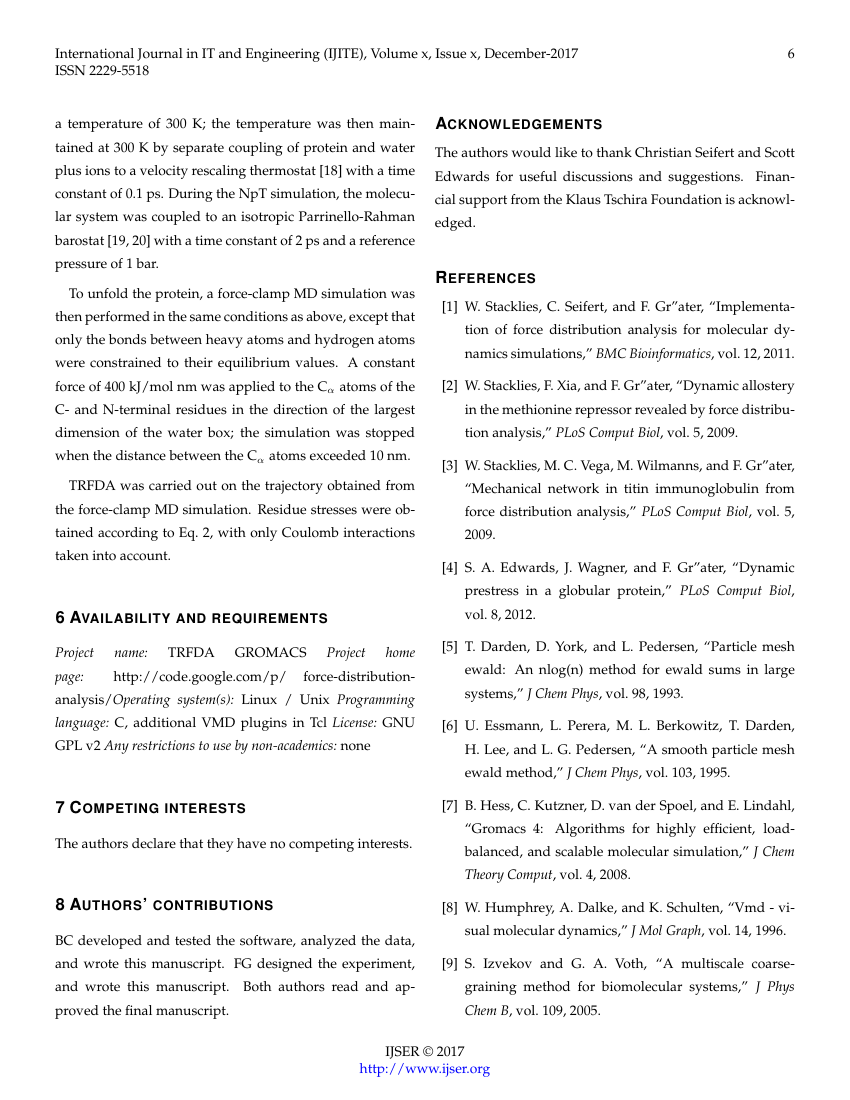 International Journal of Scientific & Engineering Research Template ...