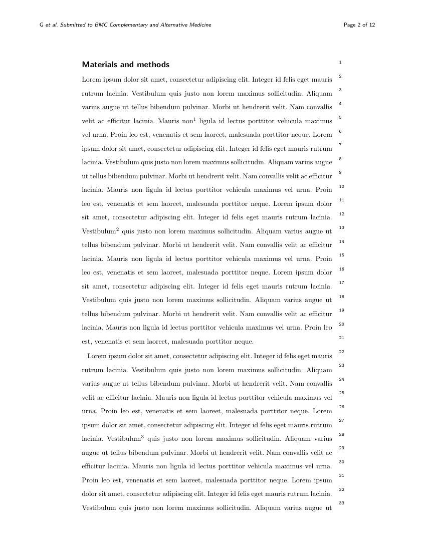 BMC Complementary and Alternative Medicine - research article Template ...