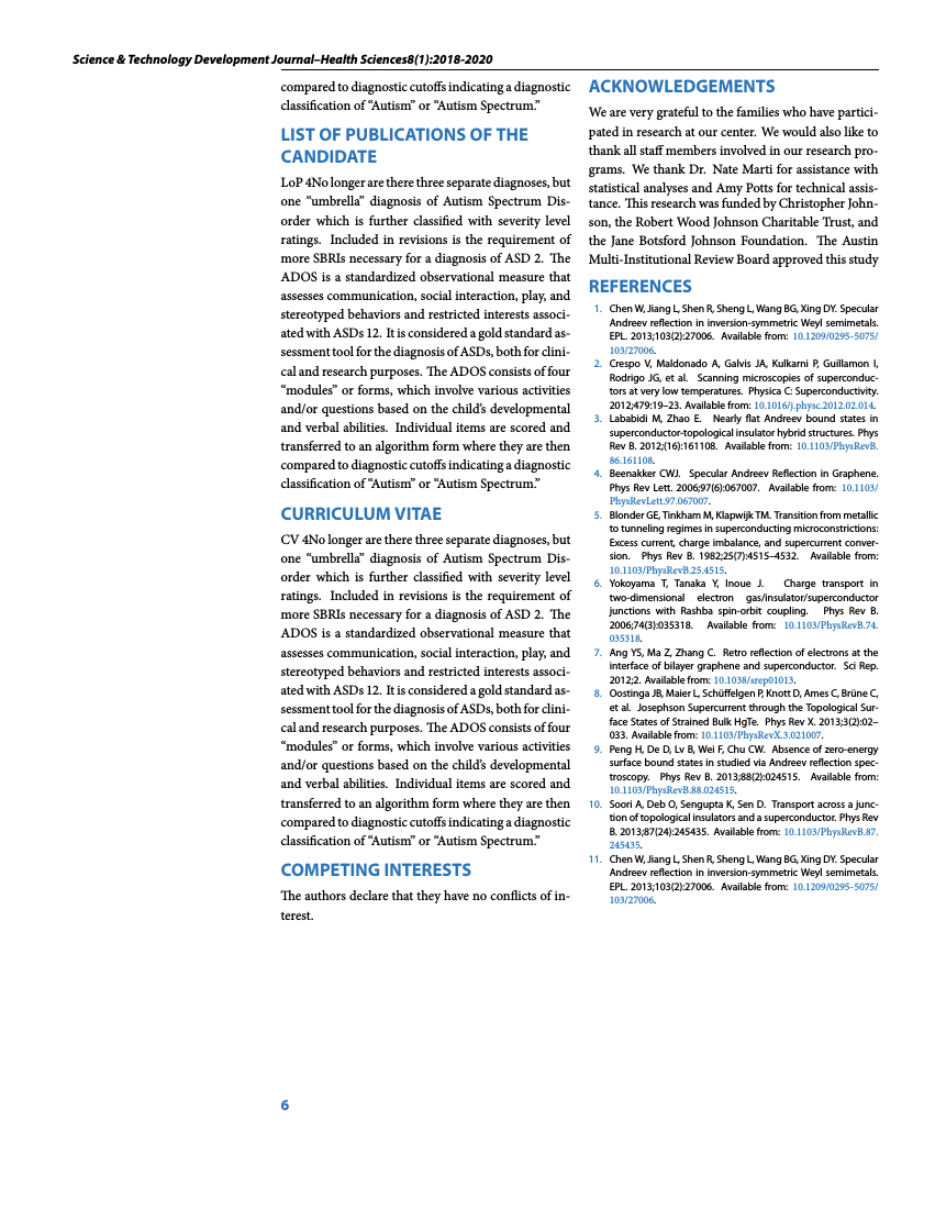 Health Sciences Template - Science & Technology Development Journal