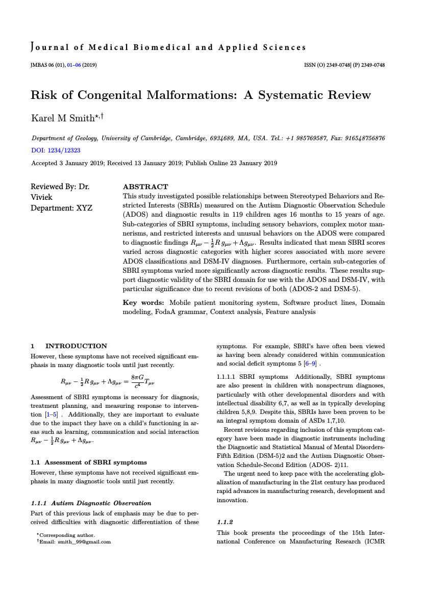 Journal of Medical Biomedical and Applied Sciences Template ...