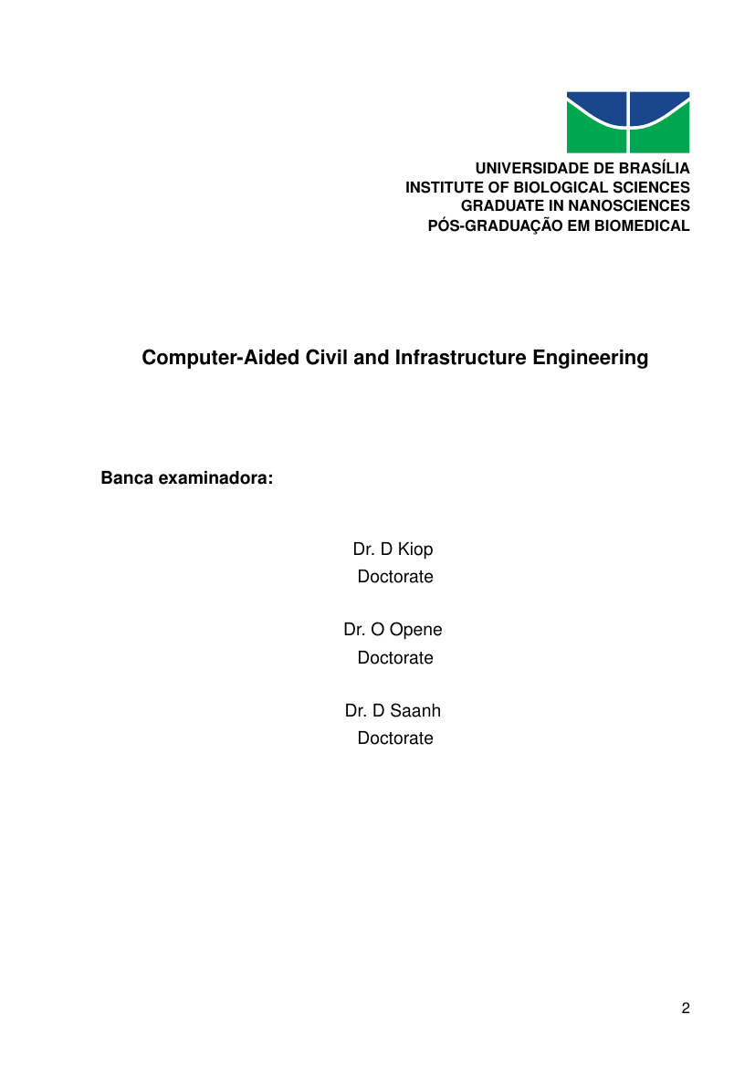 University of Brasilia (UnB) Thesis Template - University of Brasilia (UnB)