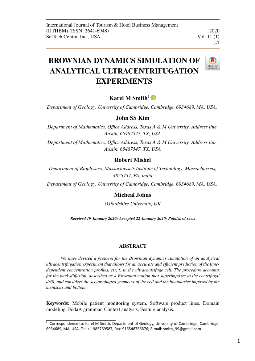 International Journal of Tourism and Hotel Business Management Template ...