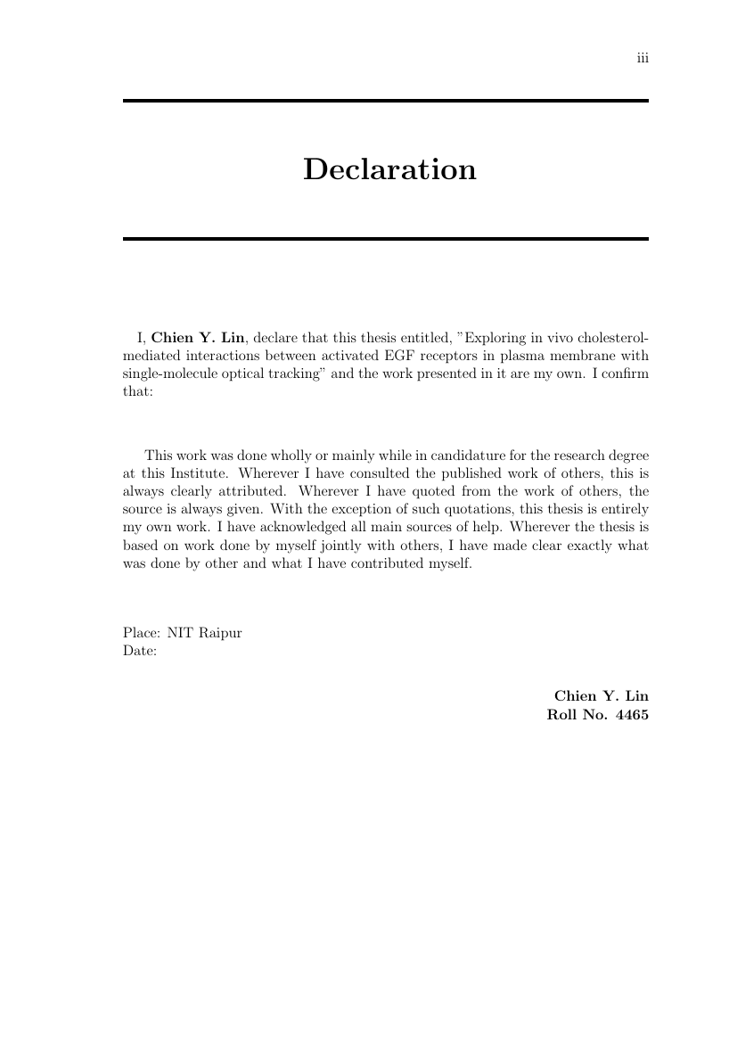 NIT Raipur PhD Thesis Template - National Institute of Technology, Raipur