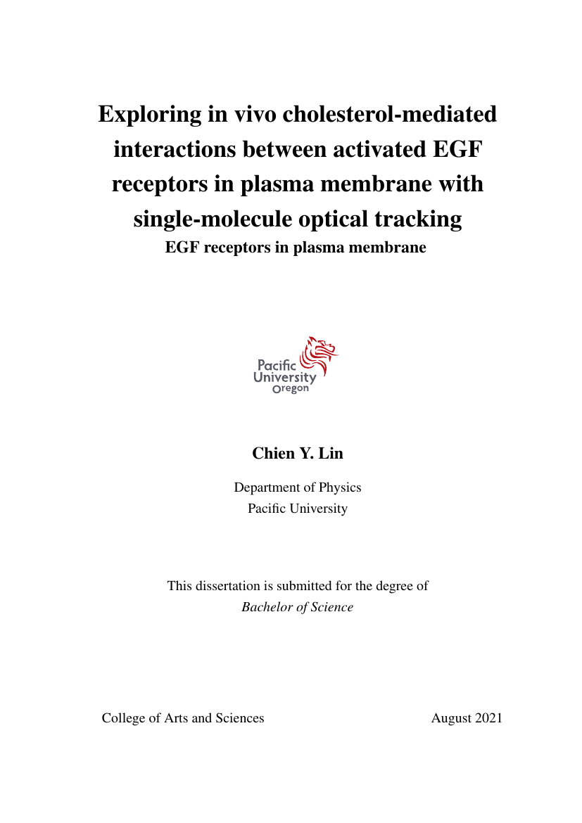 Pacific University Capstone Thesis Template - Pacific University