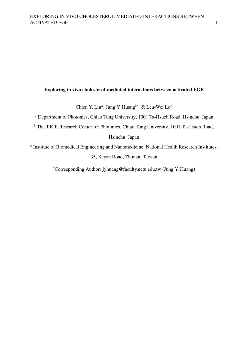 Generic Template for APA 7 Template - APA