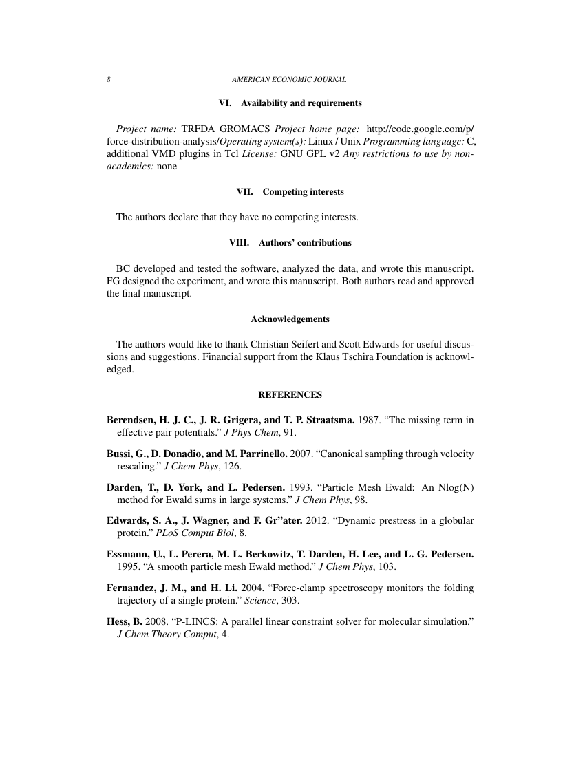 AEJ Economic Policy Template American Economic Association