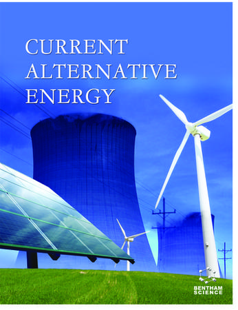 Current Alternative Energy Template - Bentham Science