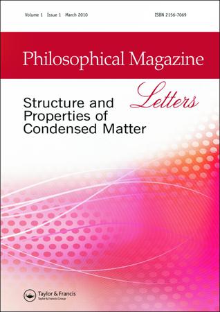Philosophical Magazine Letters Template - Taylor and Francis