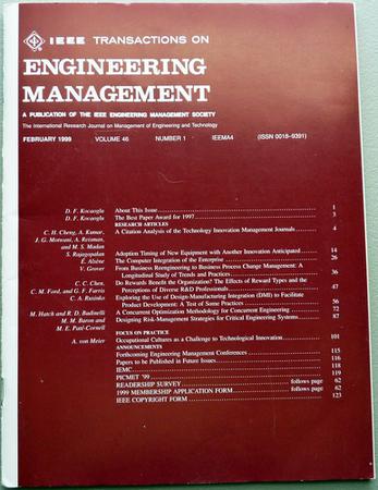 IEEE Transactions on Engineering Management template - For Authors