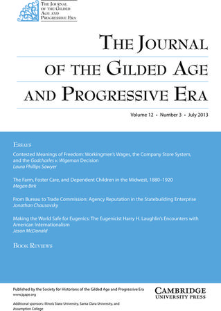 The Journal of the Gilded Age and Progressive Era Template - Cambridge University Press