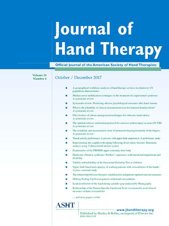 Journal of Hand Therapy template - For Authors