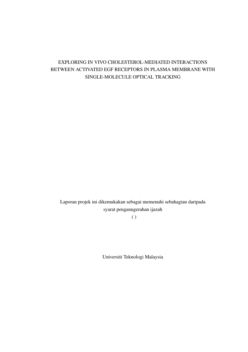 Template for Master's Project Report (By course work) - Universiti ...
